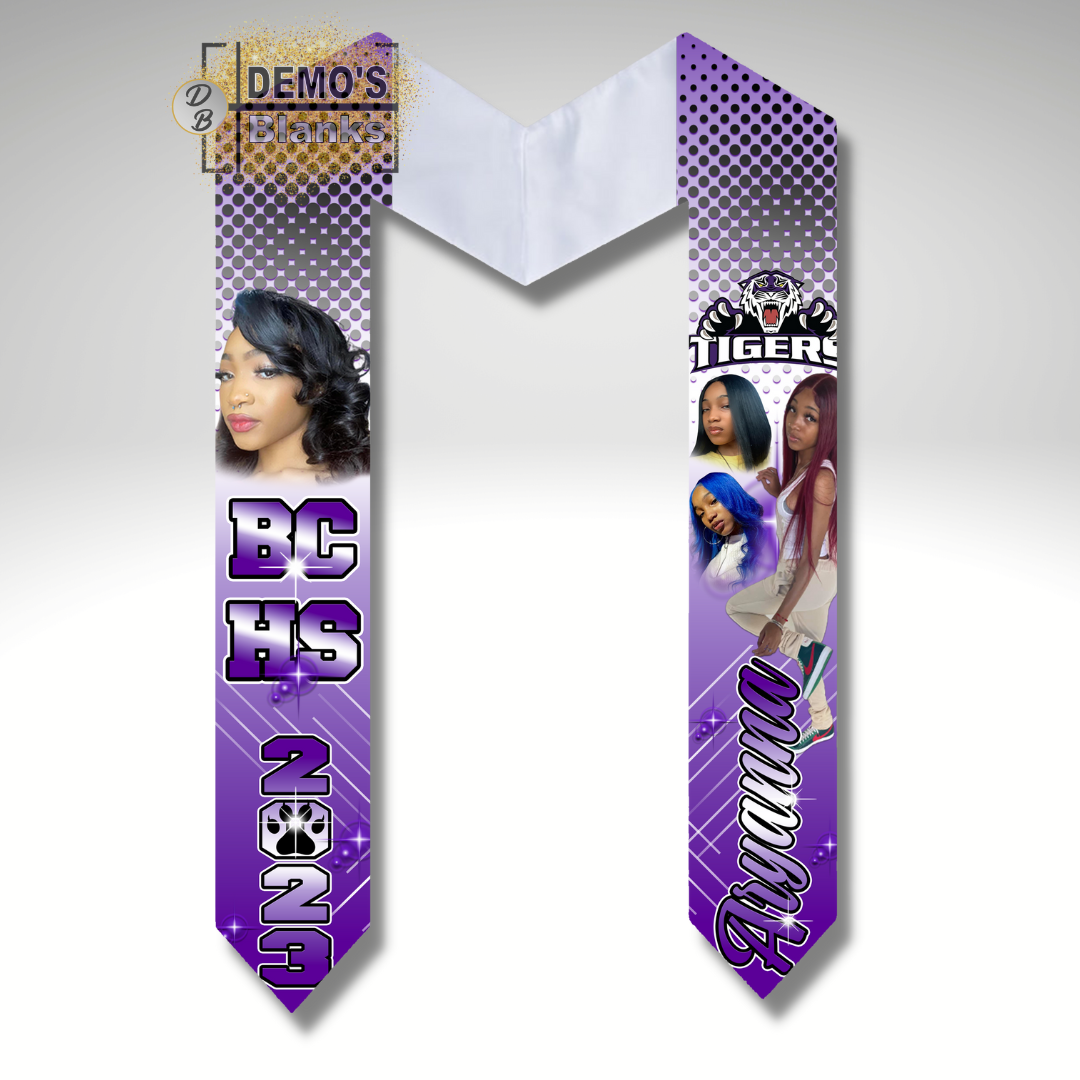 60" Graduation Stole Template Digital Product – Demo's Blanks