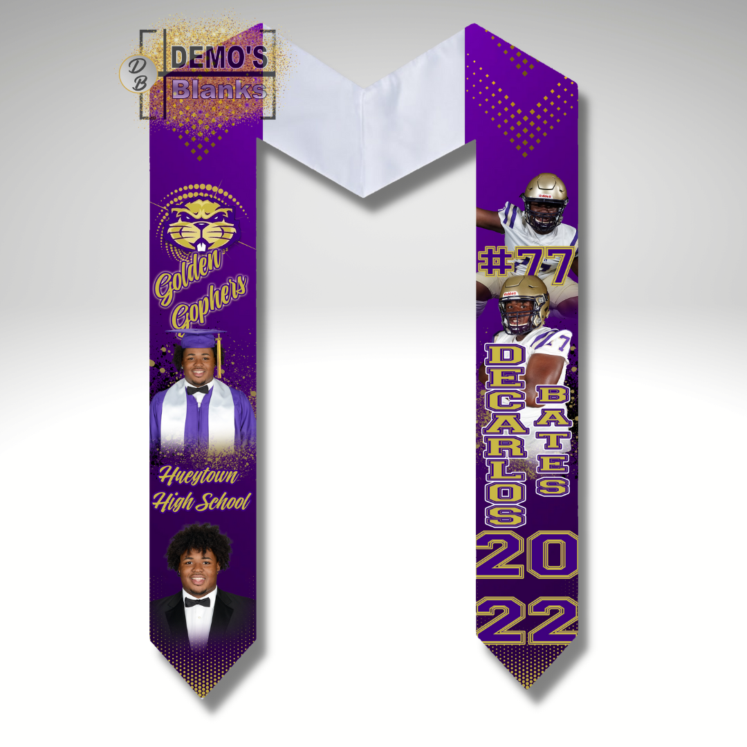 60" Graduation Stole Template 2 Digital Product – Demo's Blanks